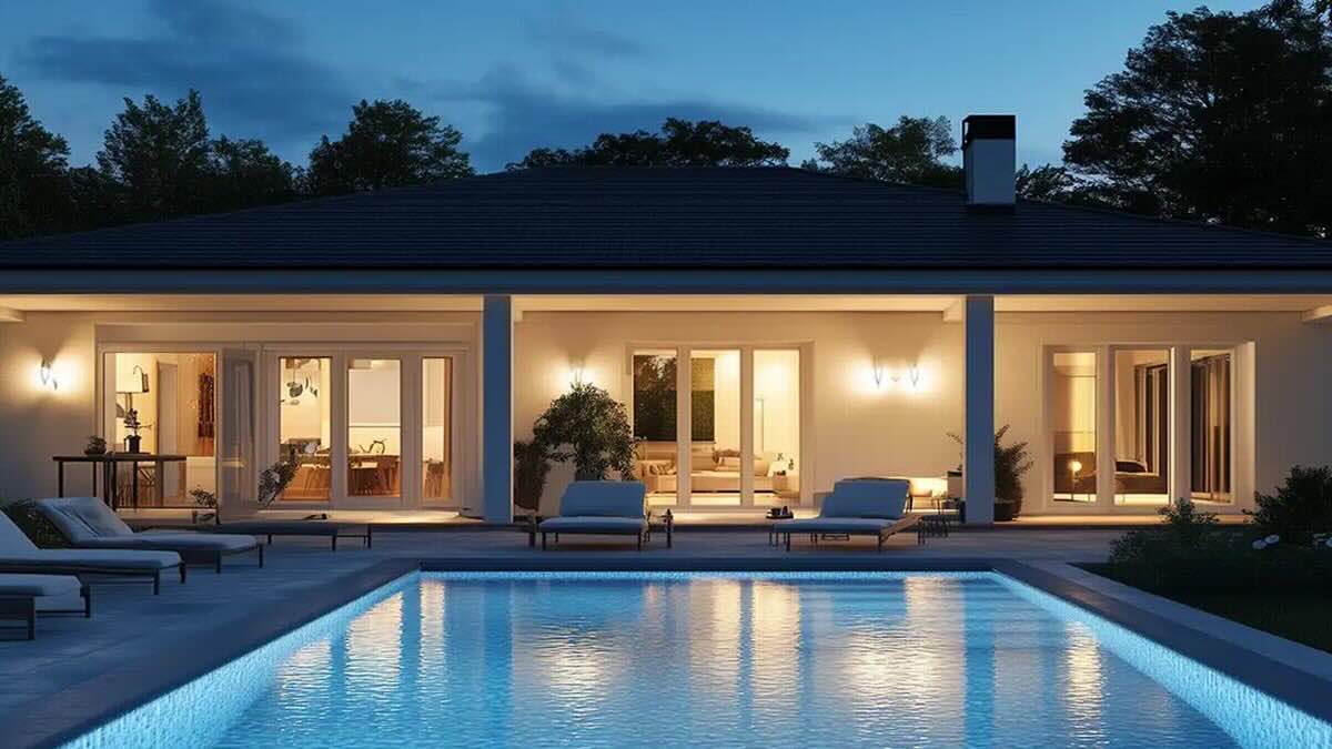Poolbelysning som skapar stämning och magisk belysning